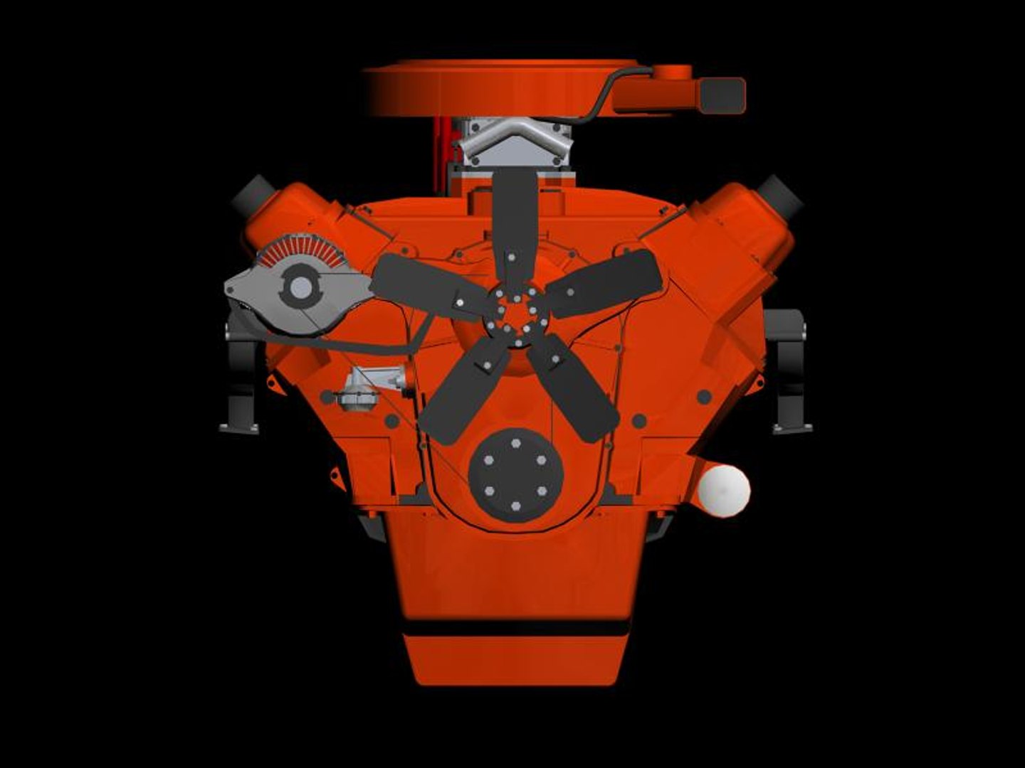 3ds Max Crysler V8 Engine 340