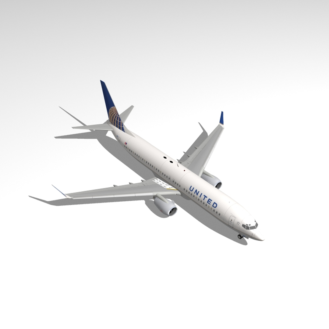 3d Boeing 737-800 United Airlines Model