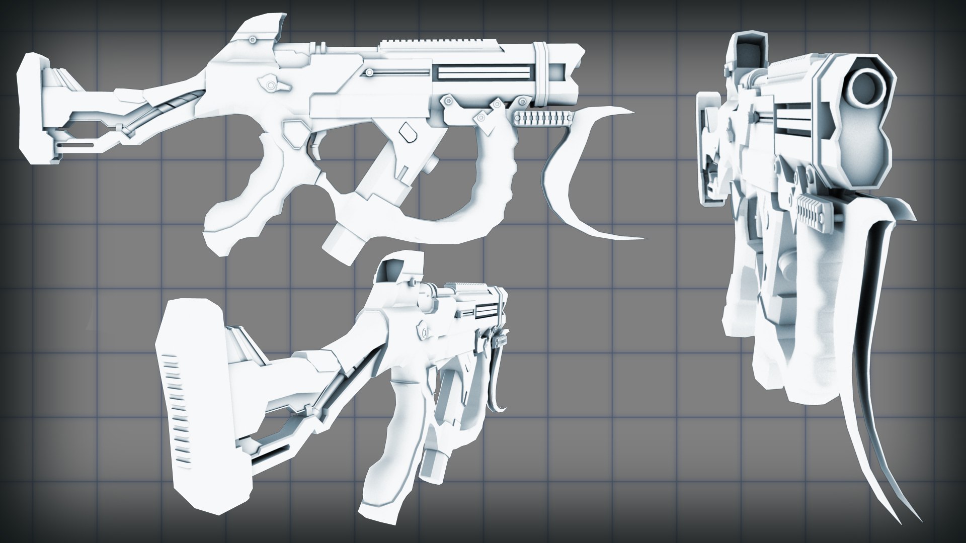 Hard Charger Concept Weapon 3d Max