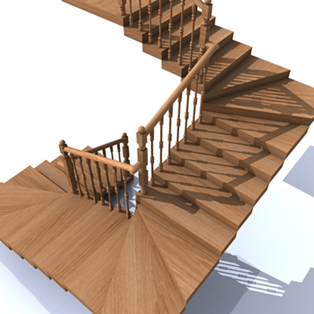 3d Stair Wood Model