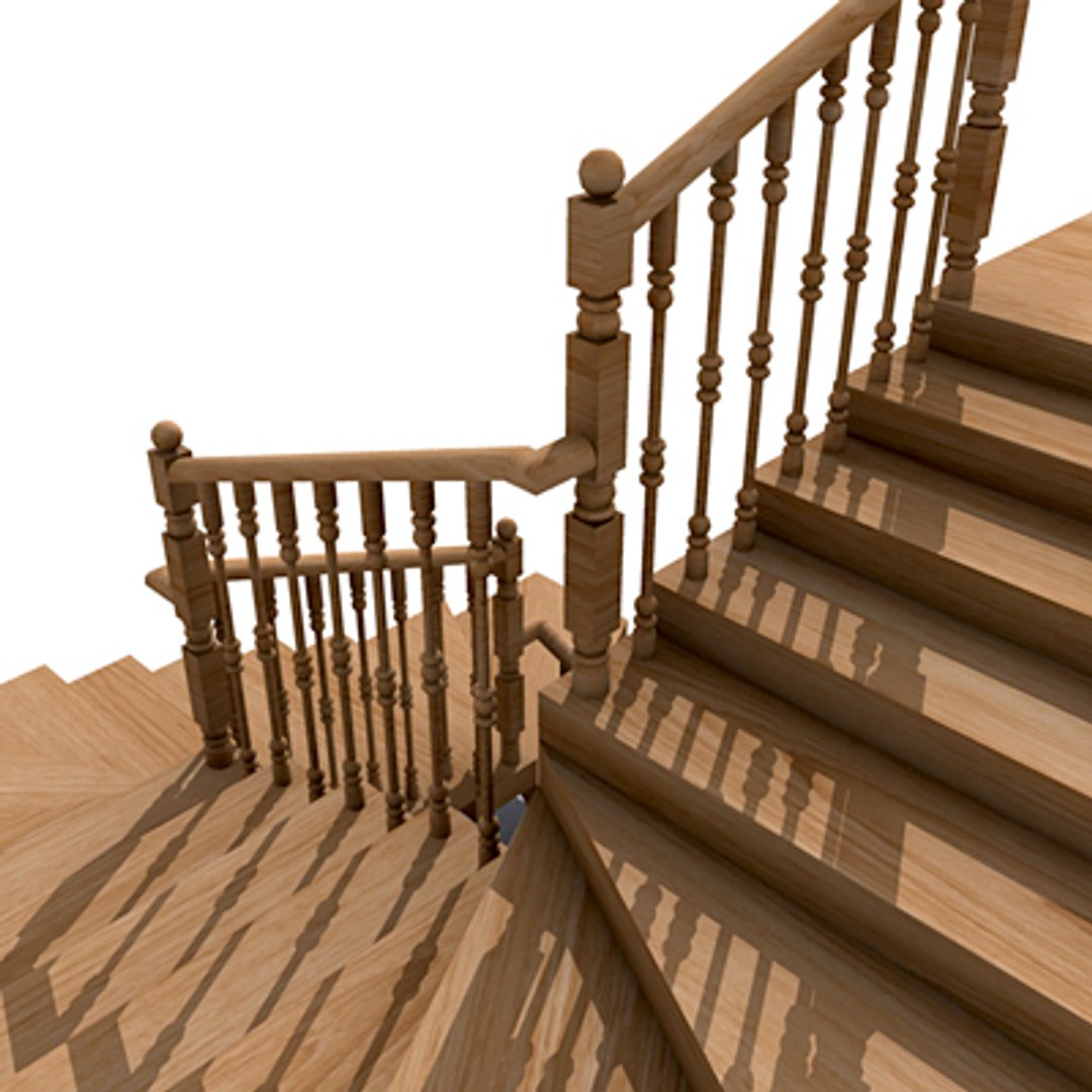 3d Stair Wood Model