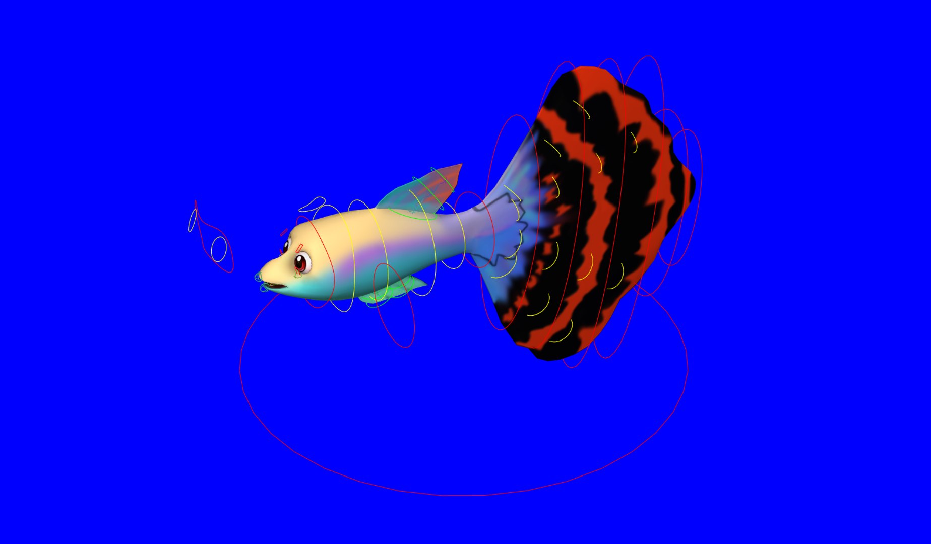 3D guppy fish toon animation - TurboSquid 1586042