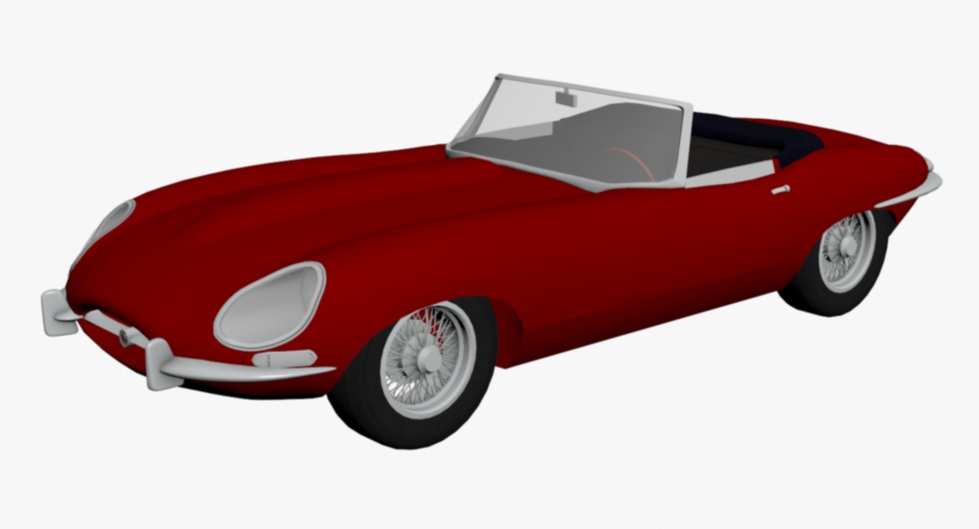 E - type convertible 3D model - TurboSquid 1221478