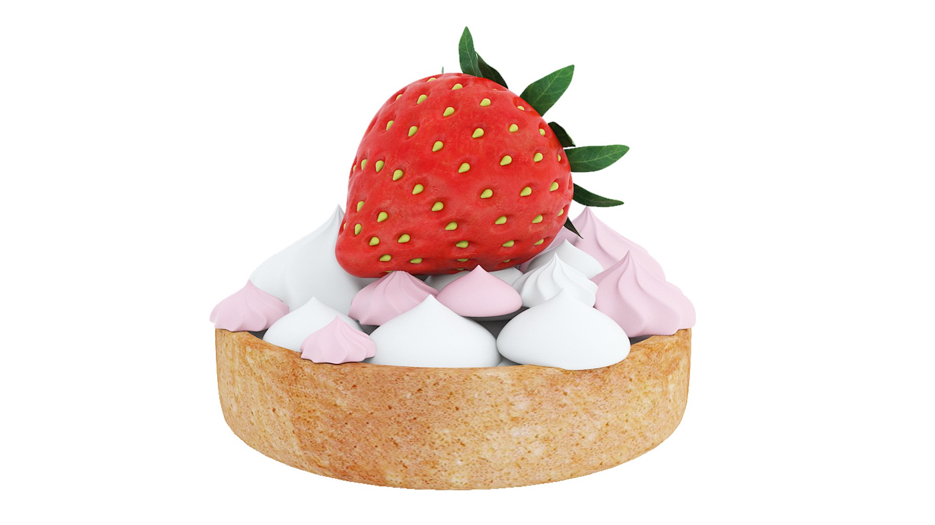 3D Strawberry Dessert Collection Model - TurboSquid 1958060