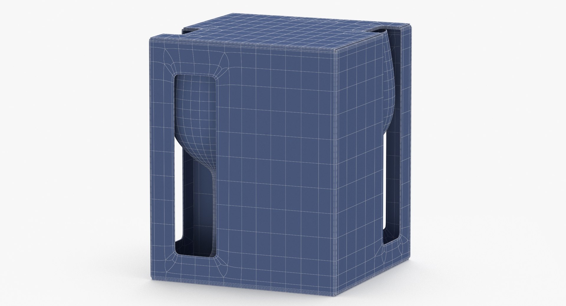 Glassware Wine Glass Blank and Generic Box model - TurboSquid 2133728