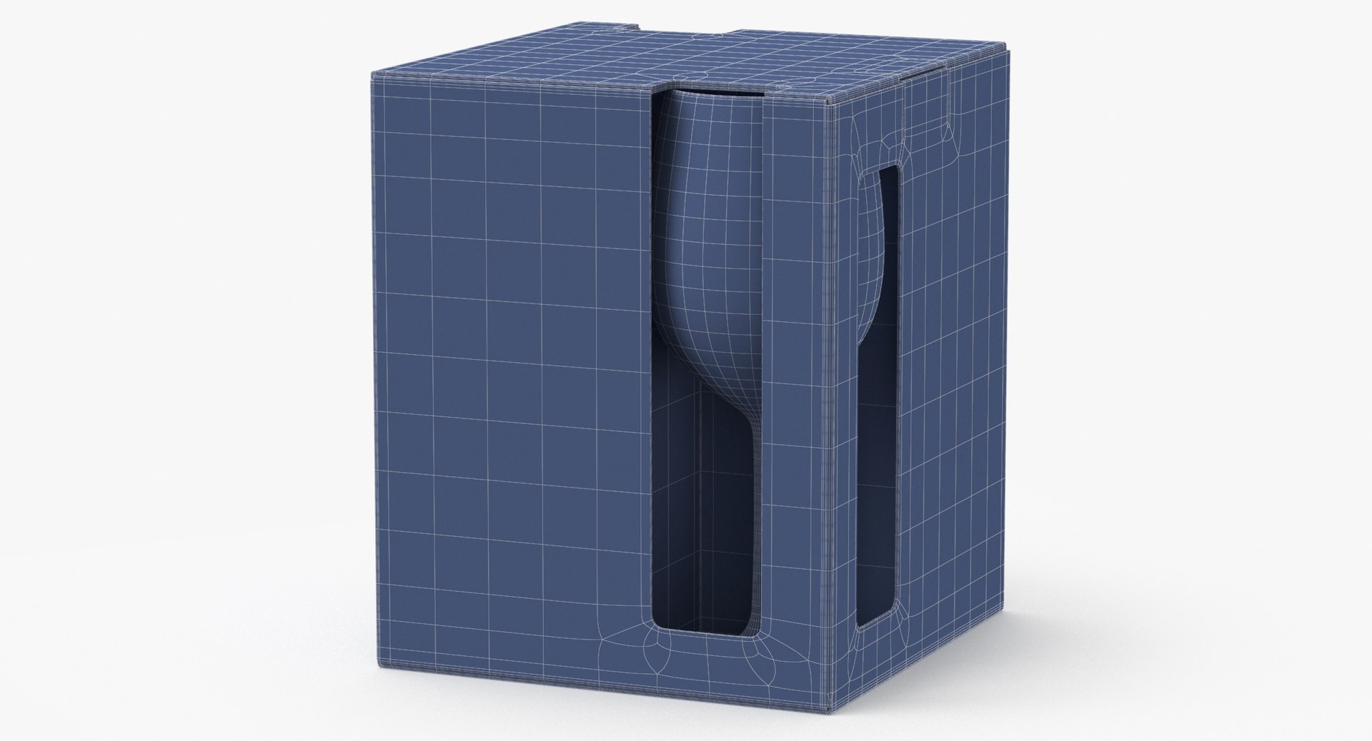 Glassware Wine Glass Blank and Generic Box model - TurboSquid 2133728