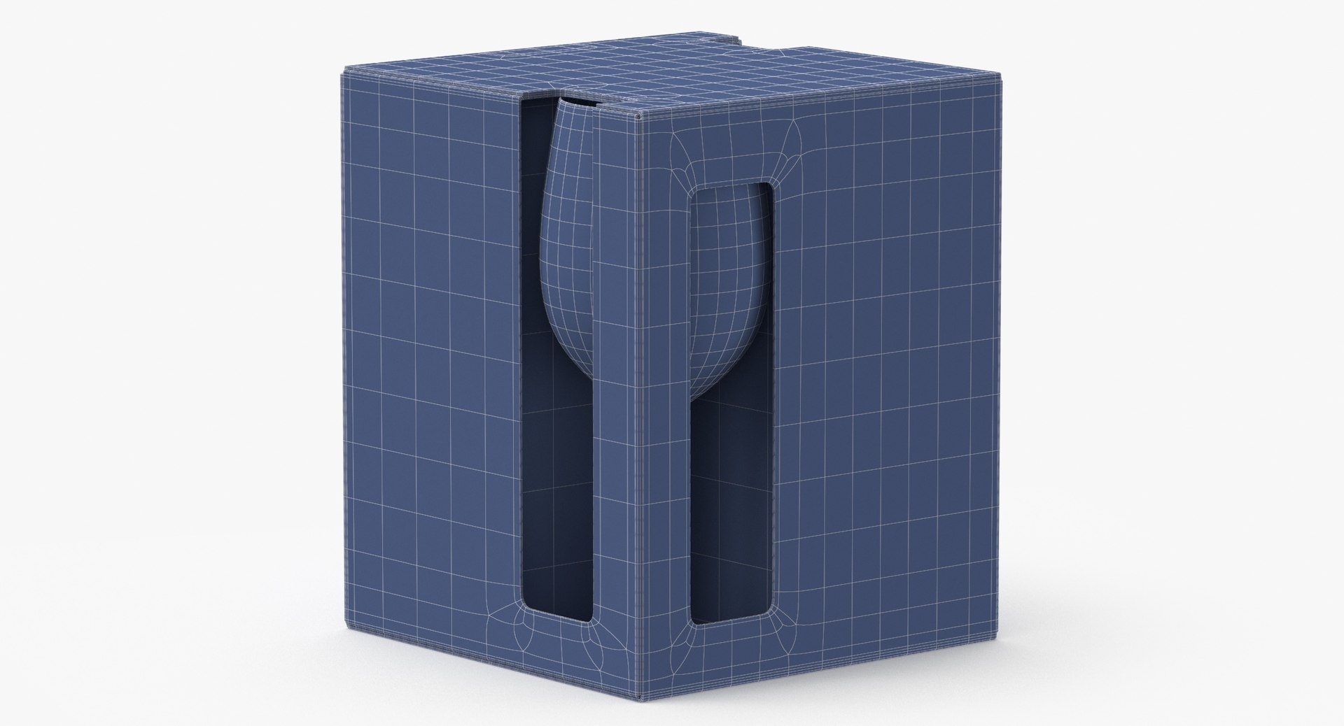Glassware Wine Glass Blank and Generic Box model - TurboSquid 2133728