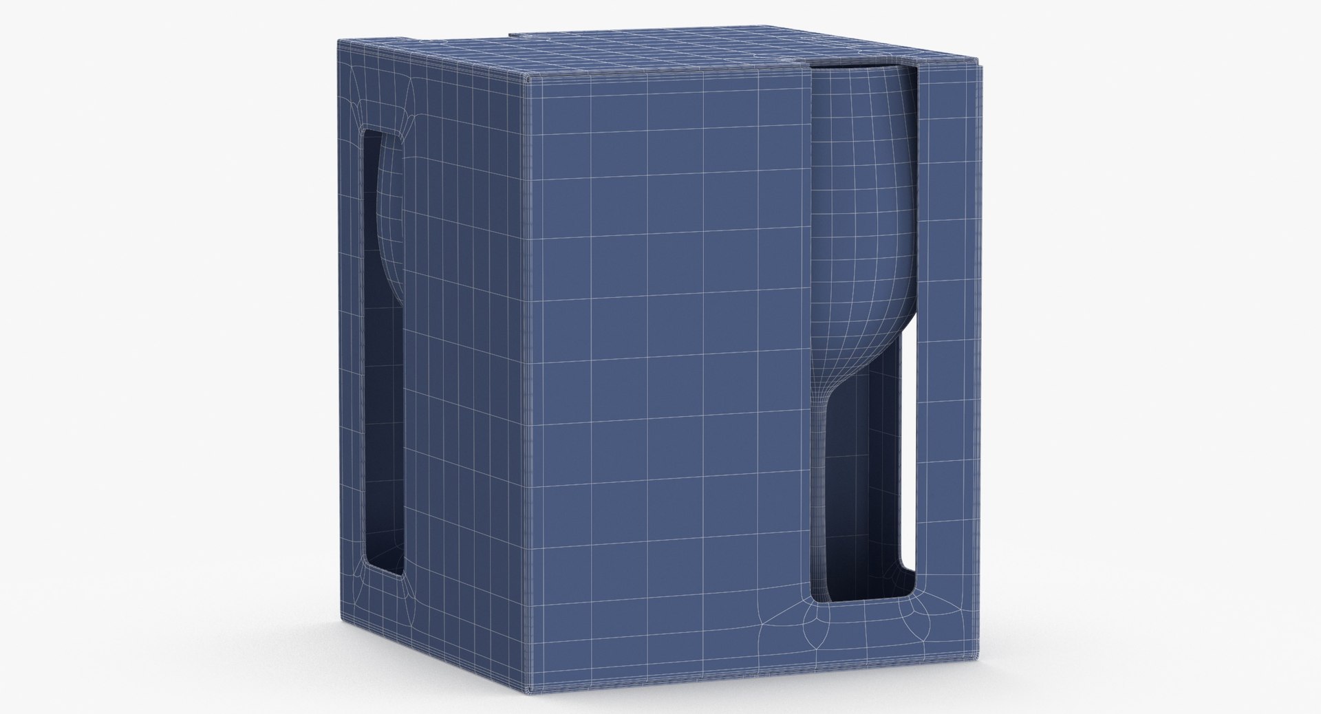 Glassware Wine Glass Blank and Generic Box model - TurboSquid 2133728