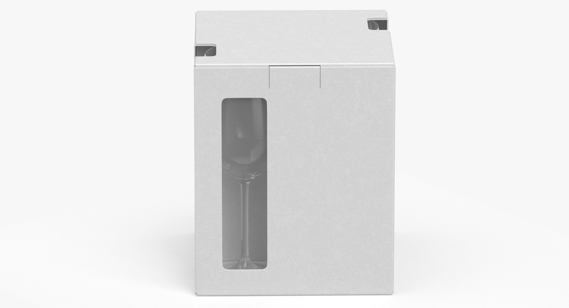 Glassware Wine Glass Blank and Generic Box model - TurboSquid 2133728