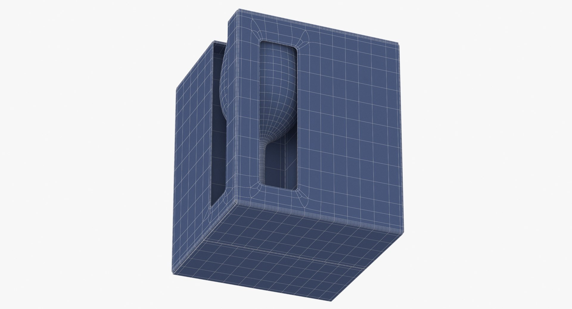 Glassware Wine Glass Blank and Generic Box model - TurboSquid 2133728
