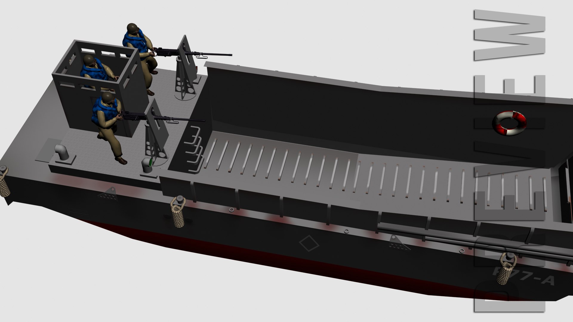 Lcm3 Landingcraft Crew 3d Model