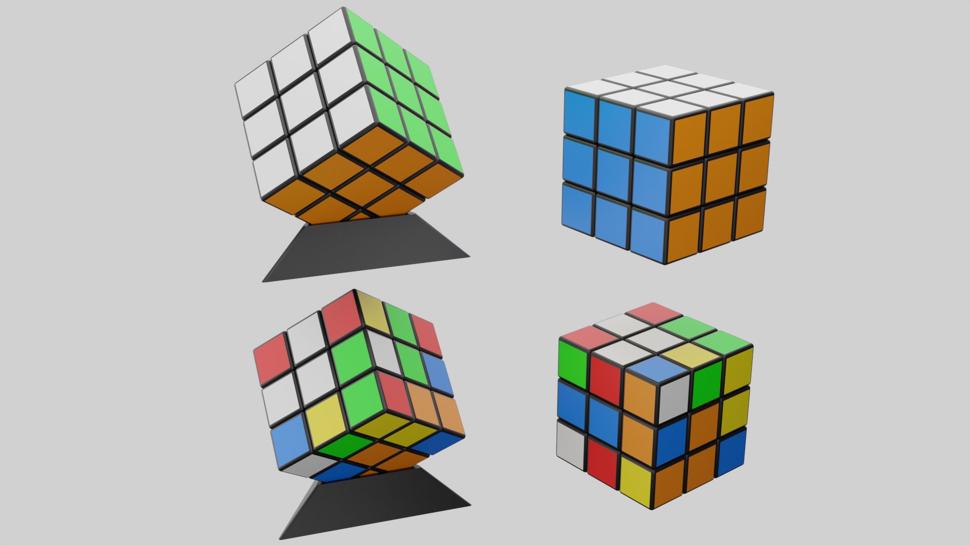 Rubik Cube Set 3D Model - TurboSquid 2106918
