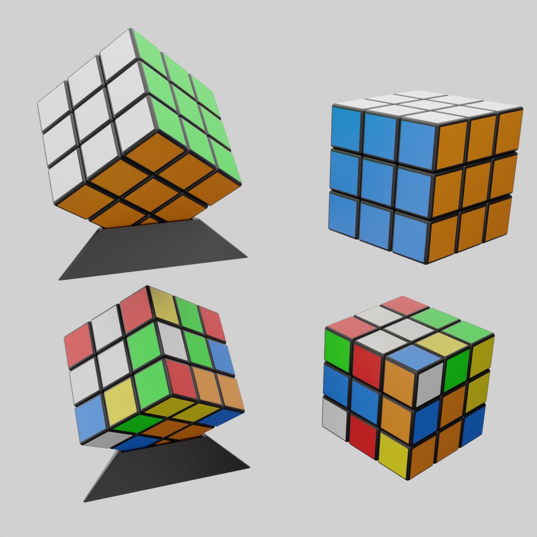 Rubik Cube Set 3D Model - TurboSquid 2106918
