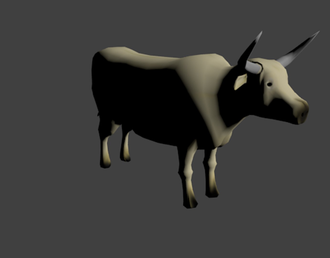 Cow Blender 3d Model