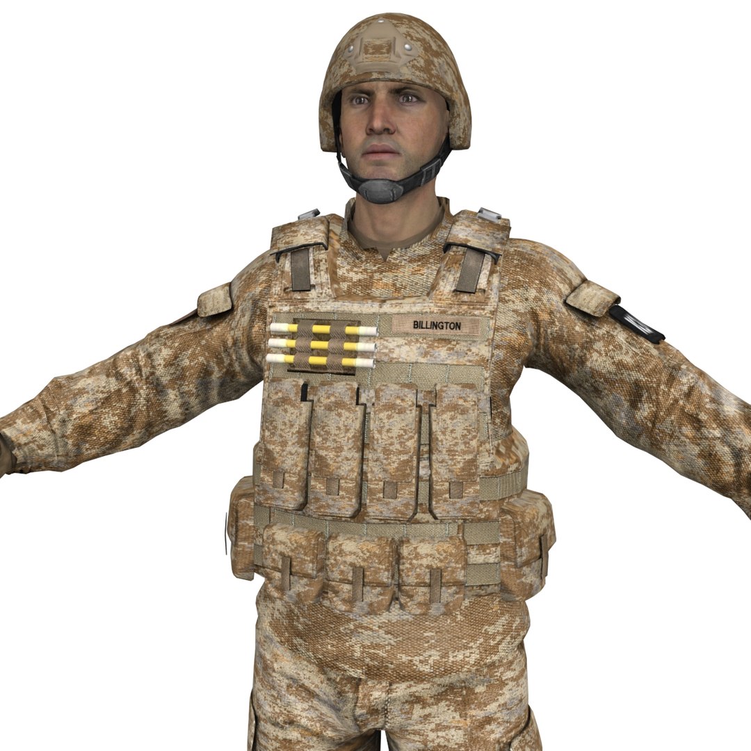 3d human military
