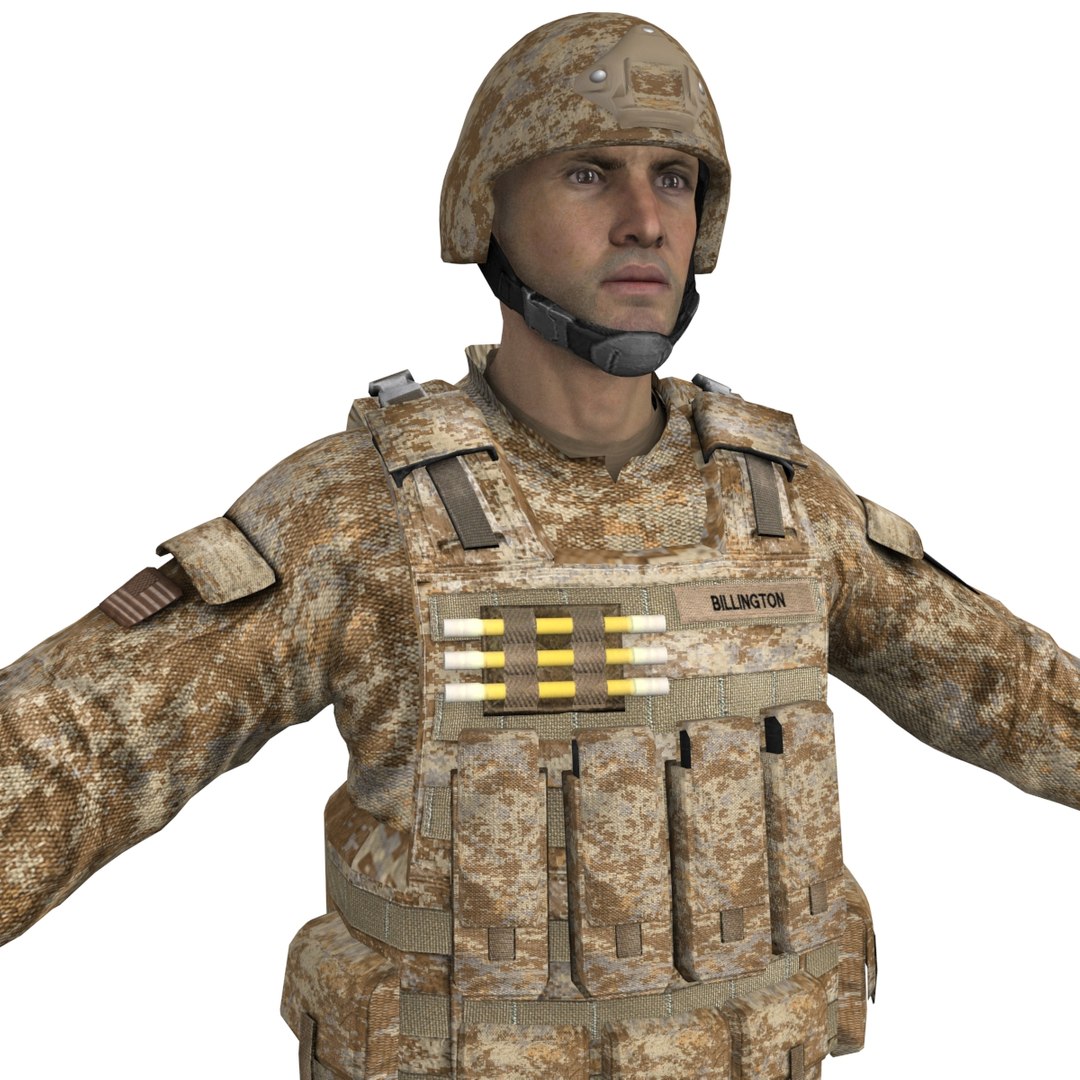 3d human military