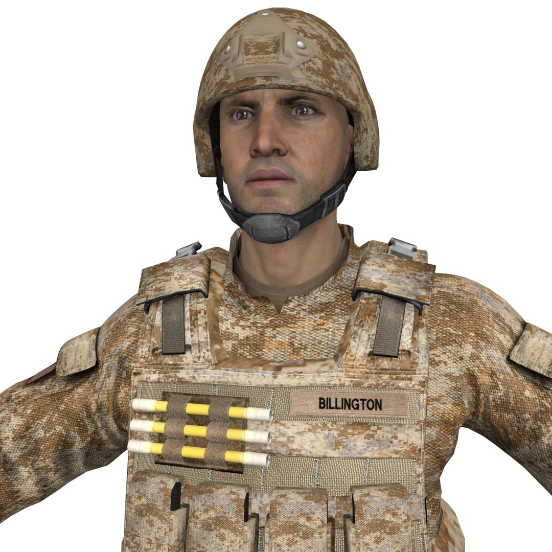 3d human military