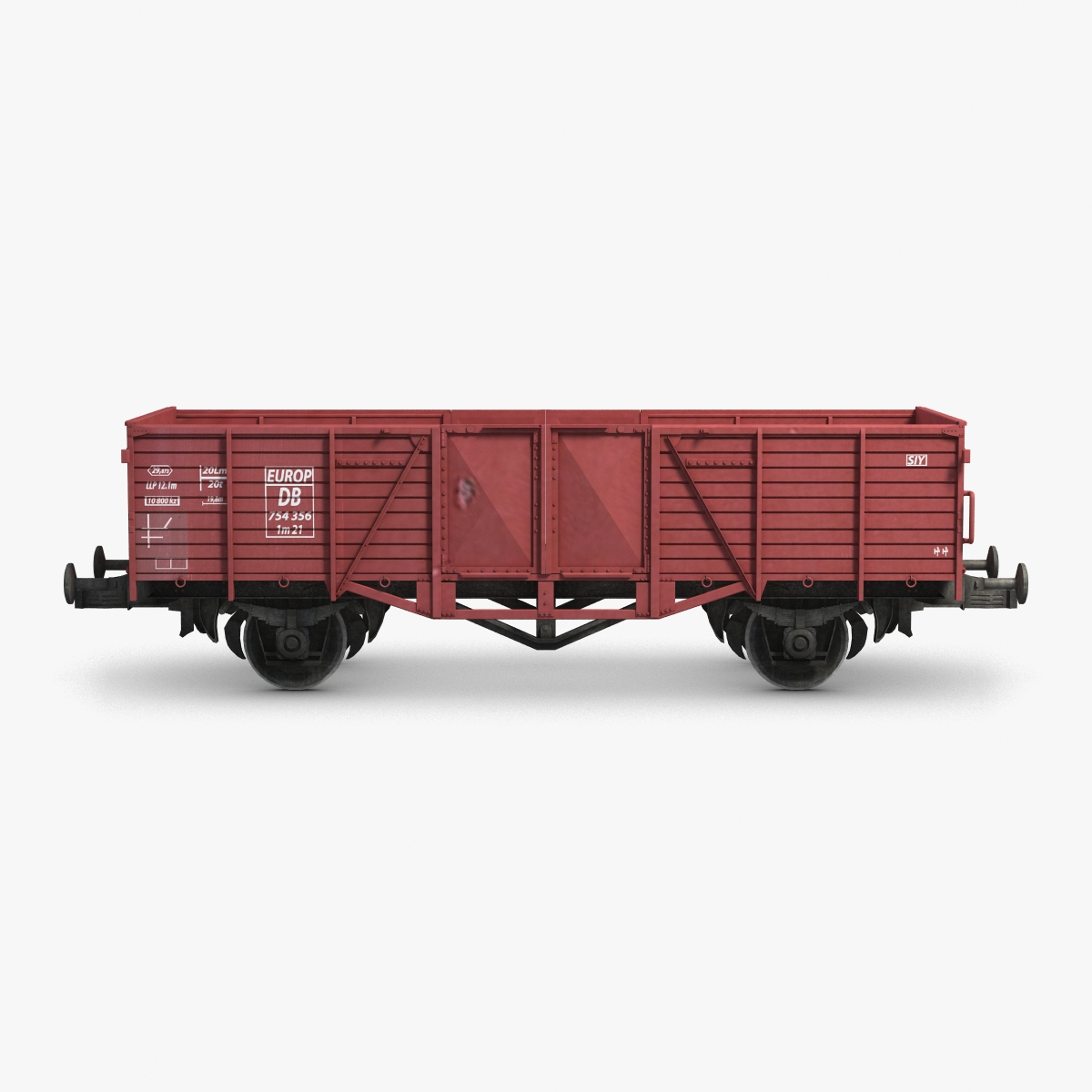 cargo train wagon 3d fbx