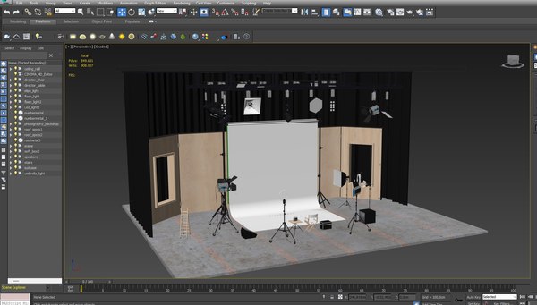 modelo 3d Escena de estudio de fotografía - TurboSquid 2084300