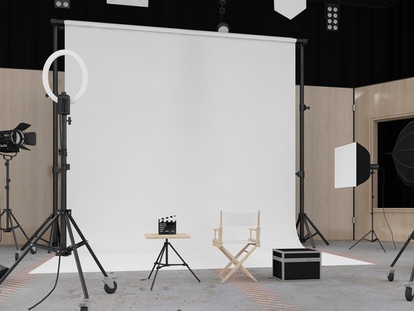 modelo 3d Escena de estudio de fotografía - TurboSquid 2084300