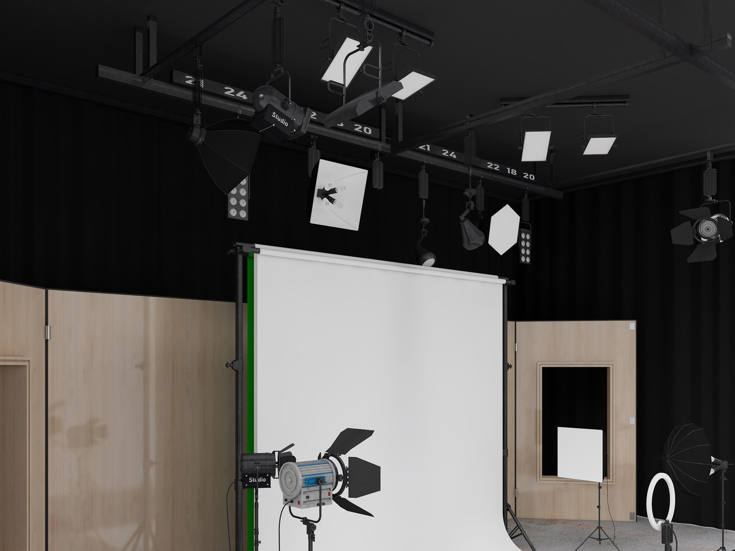3D Photography Studio Scene - TurboSquid 2084300