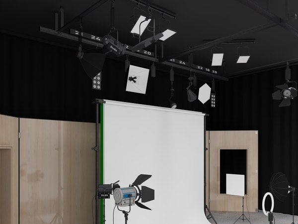 modelo 3d Escena de estudio de fotografía - TurboSquid 2084300