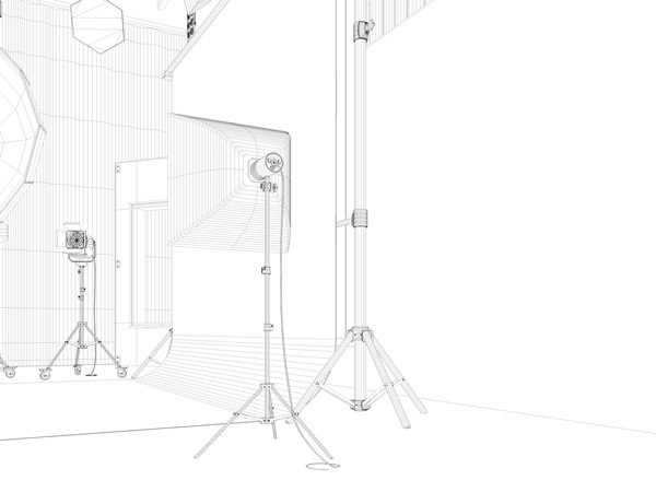 modelo 3d Escena de estudio de fotografía - TurboSquid 2084300