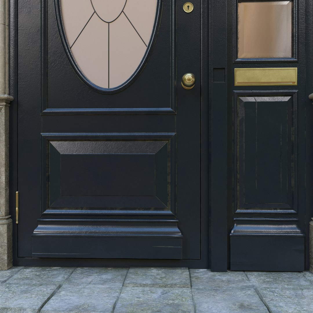 3D classic doors entrance model - TurboSquid 1347176