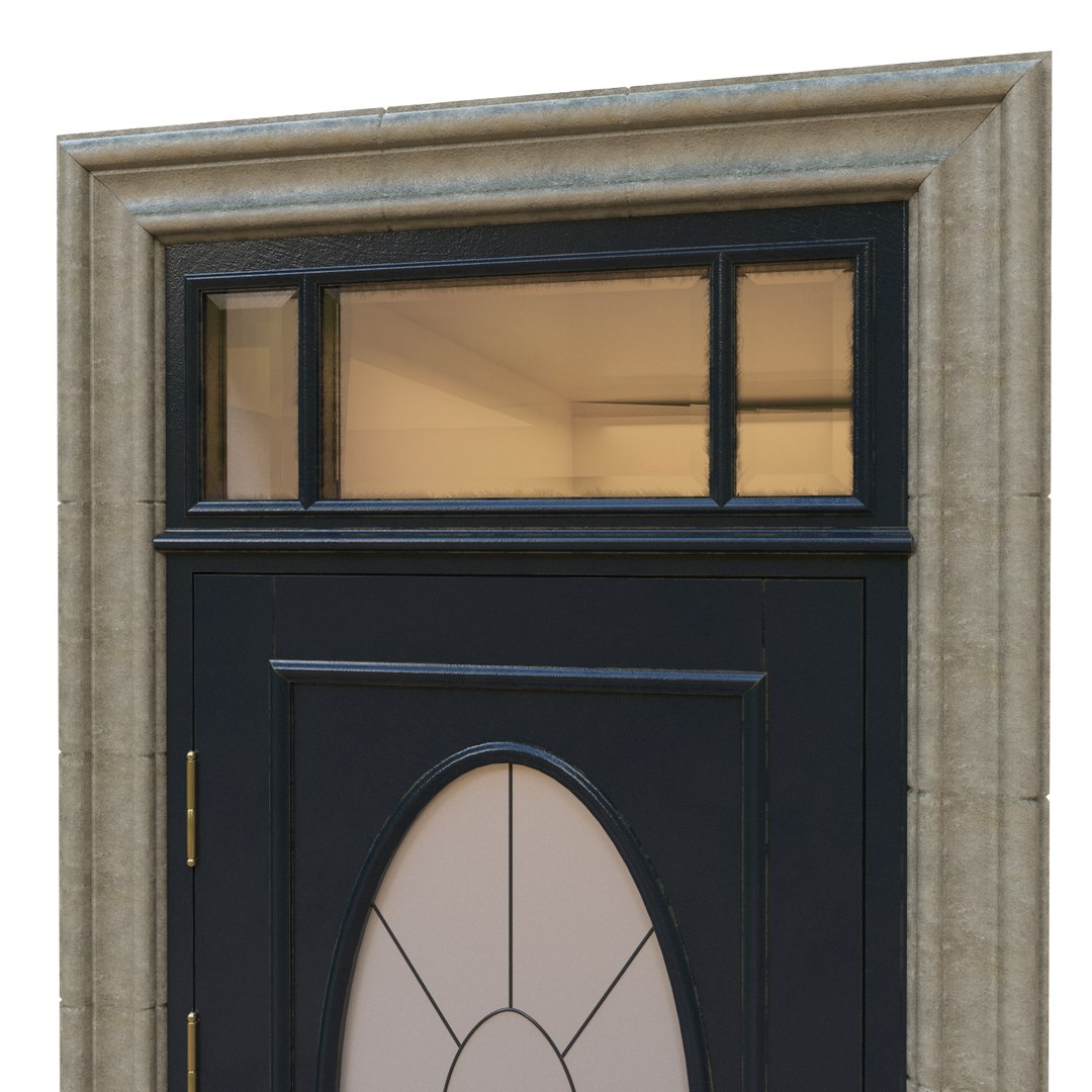 3D classic doors entrance model - TurboSquid 1347176