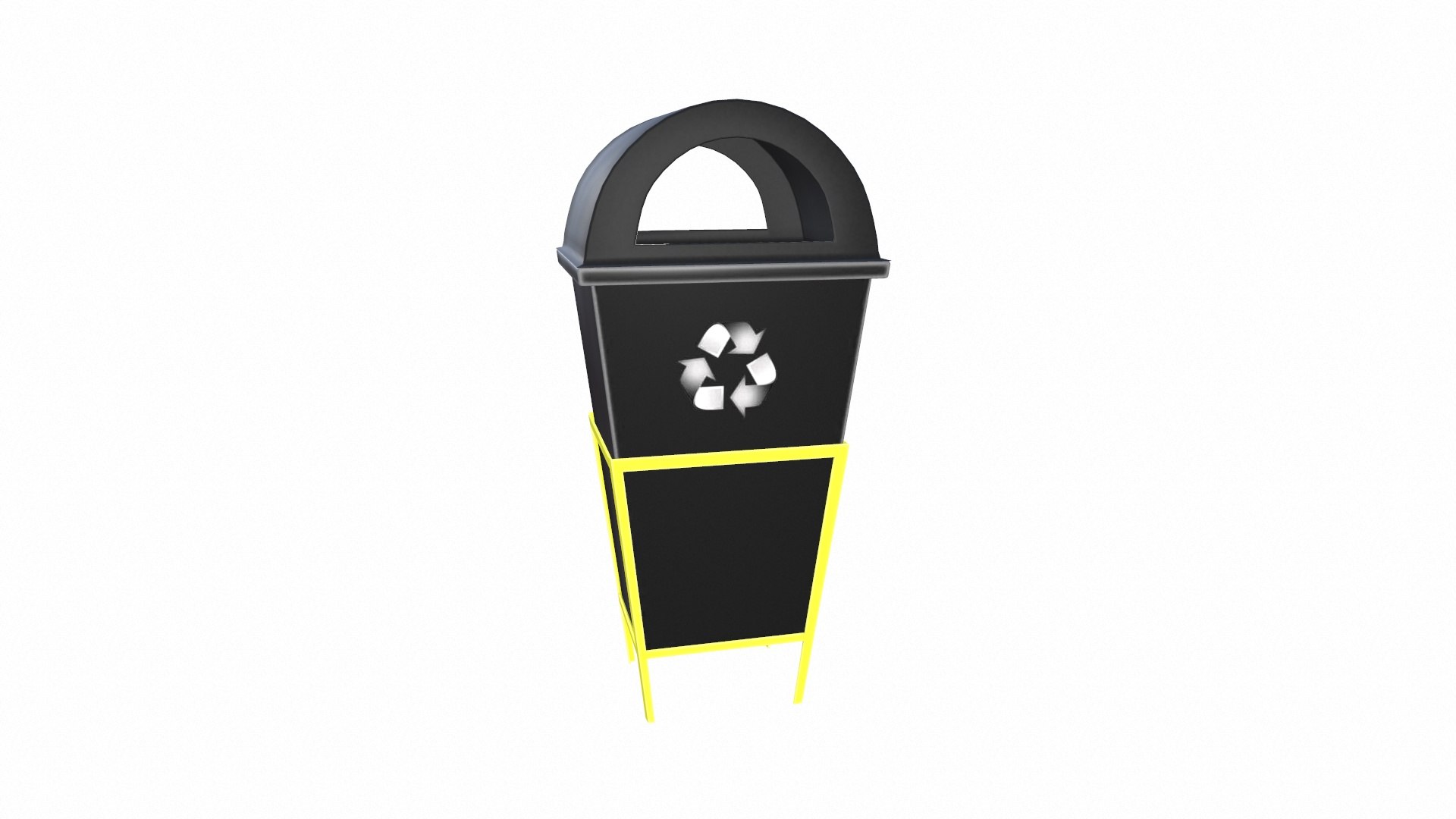3D Black Dustbin - TurboSquid 2371704