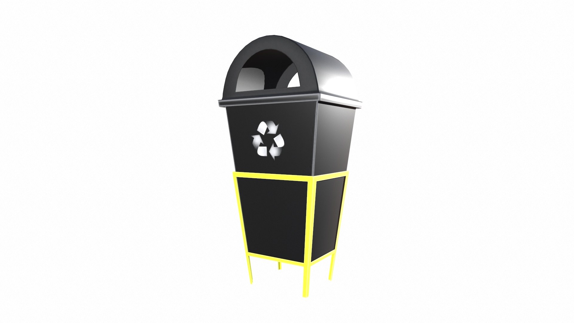 3D Black Dustbin - TurboSquid 2371704
