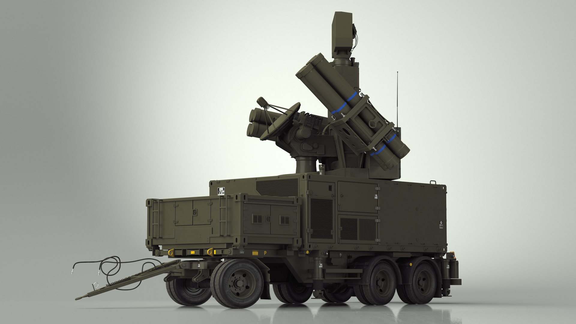 modelo 3d Sistema de misiles de defensa aérea Crotale NG preparado para ...