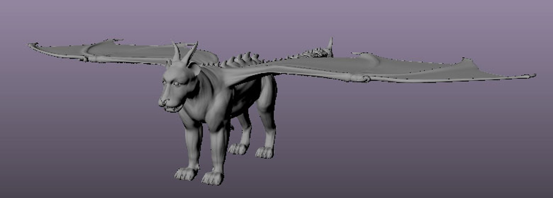3d model mythological manticore