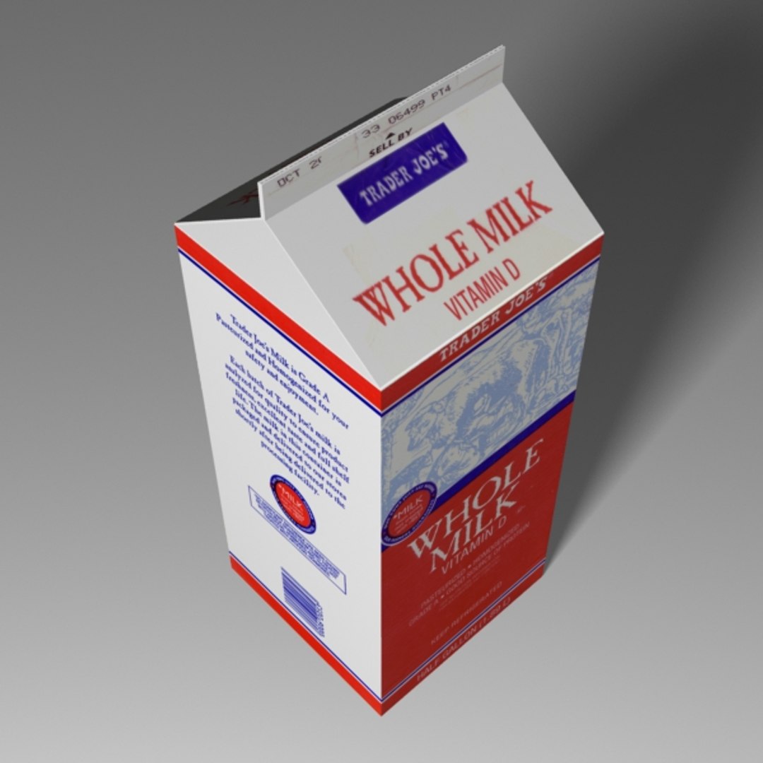 3d Model Milk Carton