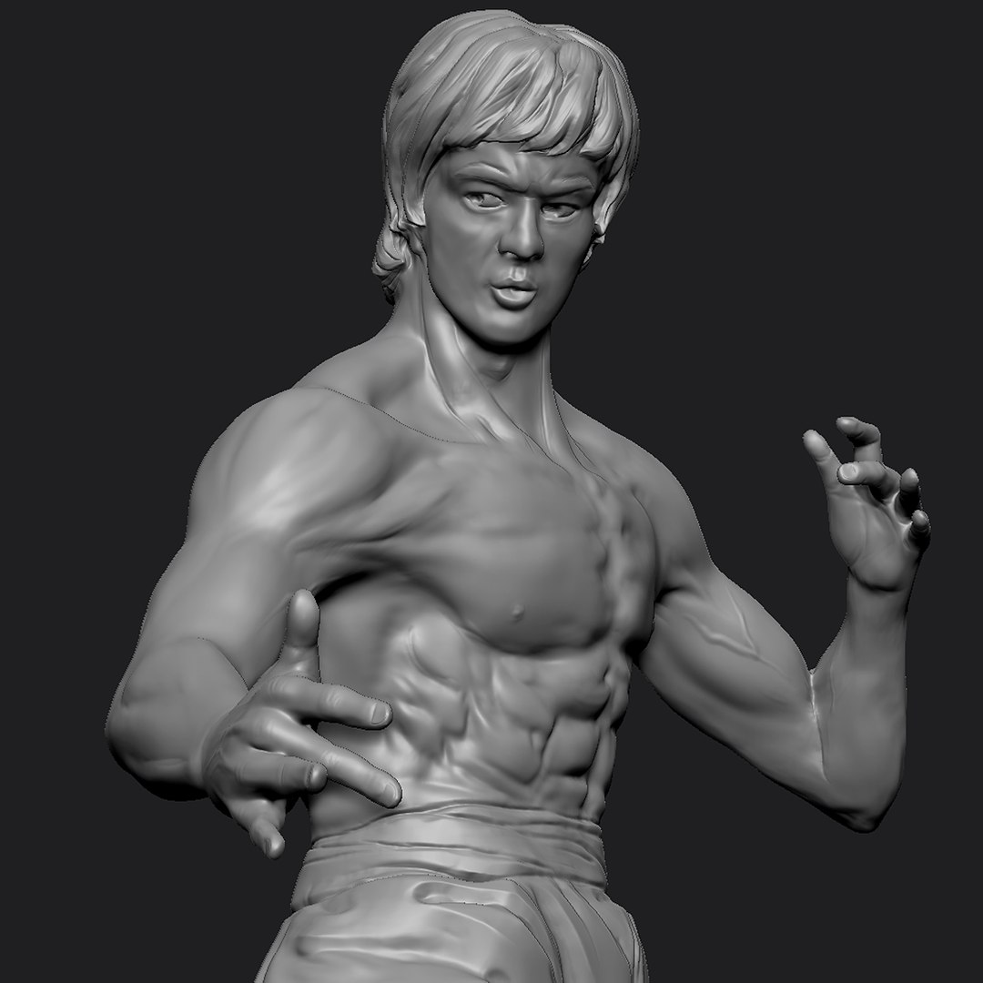Bruce Lee Statue 3d Model