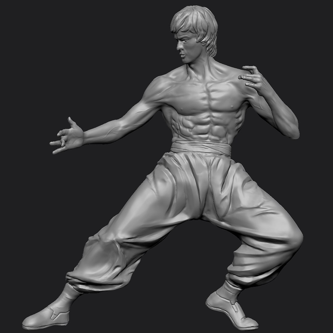 Bruce Lee Statue 3d Model
