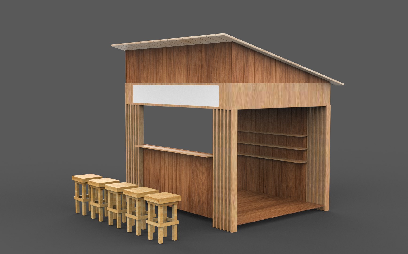 Food Stand 3D - TurboSquid 2332418