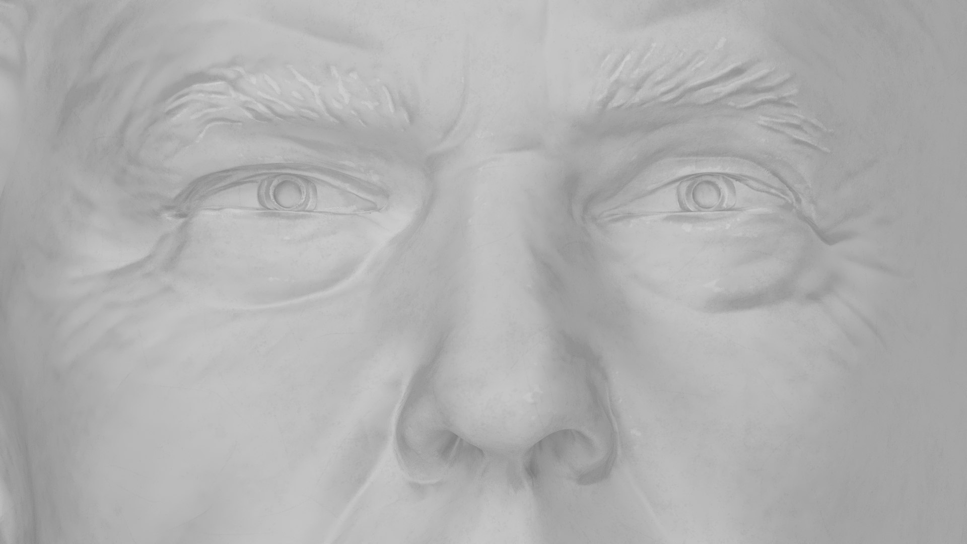 Plaster Bust Of Trump Behind Protective Glass 3D - TurboSquid 2318851
