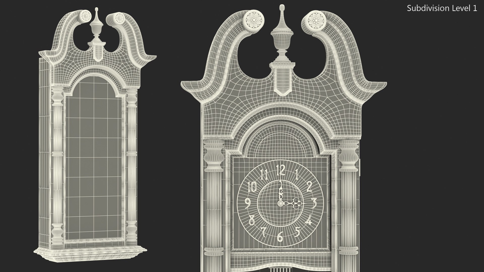 Vintage pendulum wall clock 3D - TurboSquid 1496697