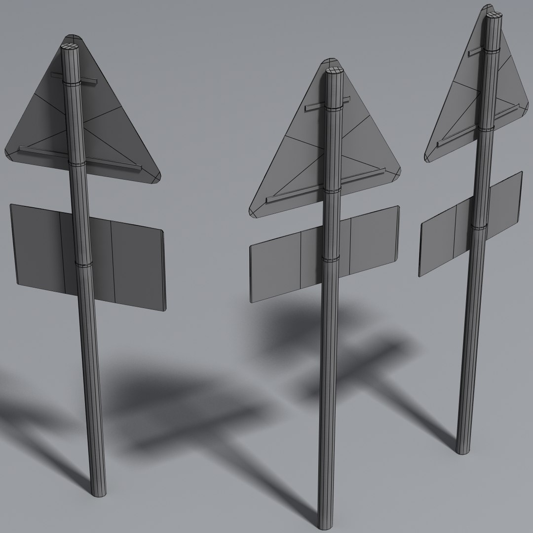 flood signs 3d model