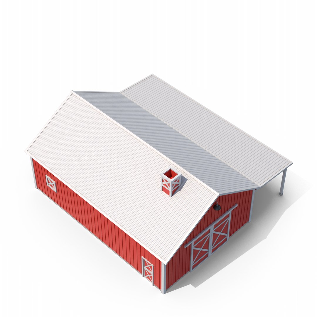 3D Red Barn 3 Model - TurboSquid 2286023