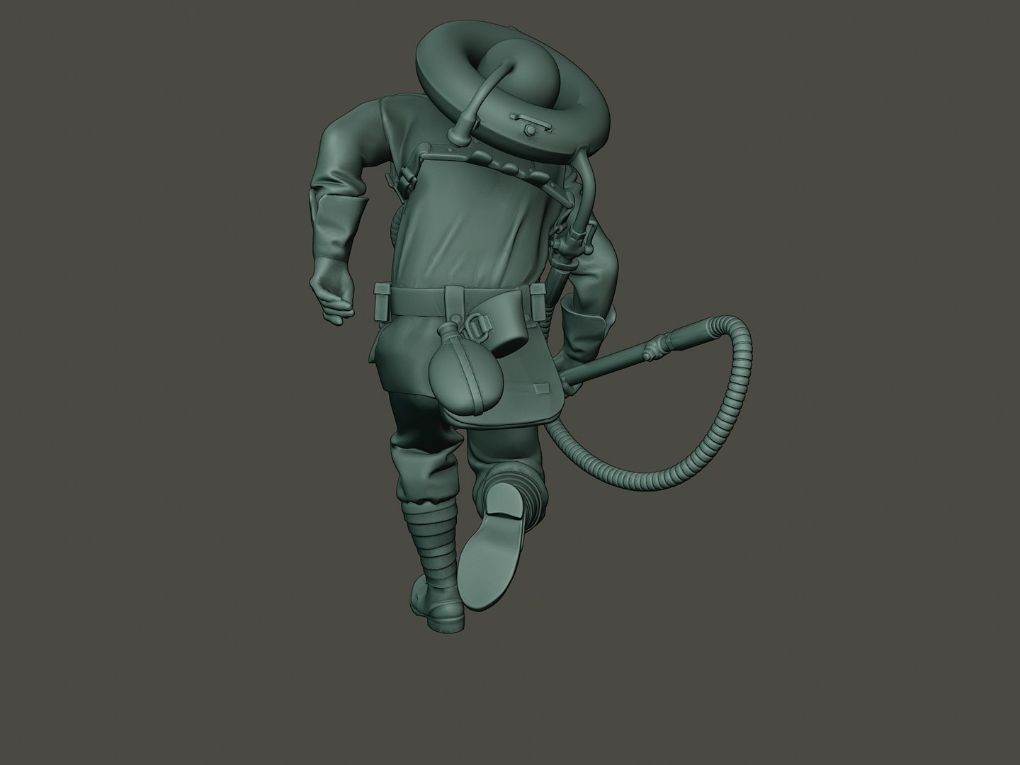 3D model german soldier ww1 run - TurboSquid 1542947