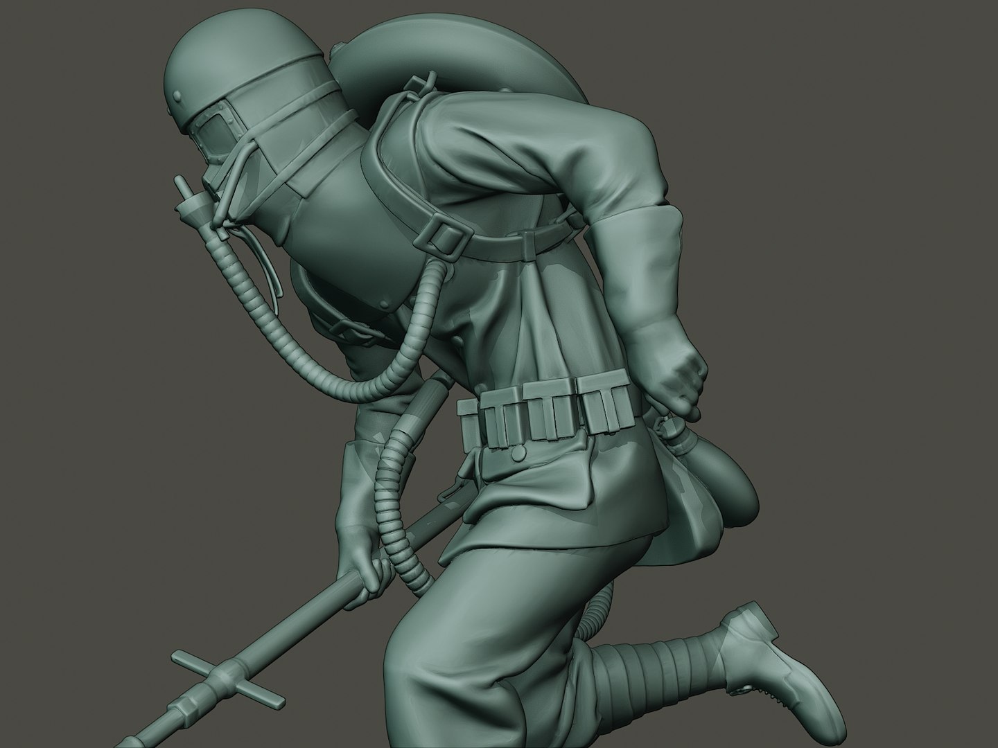 3D model german soldier ww1 run - TurboSquid 1542947