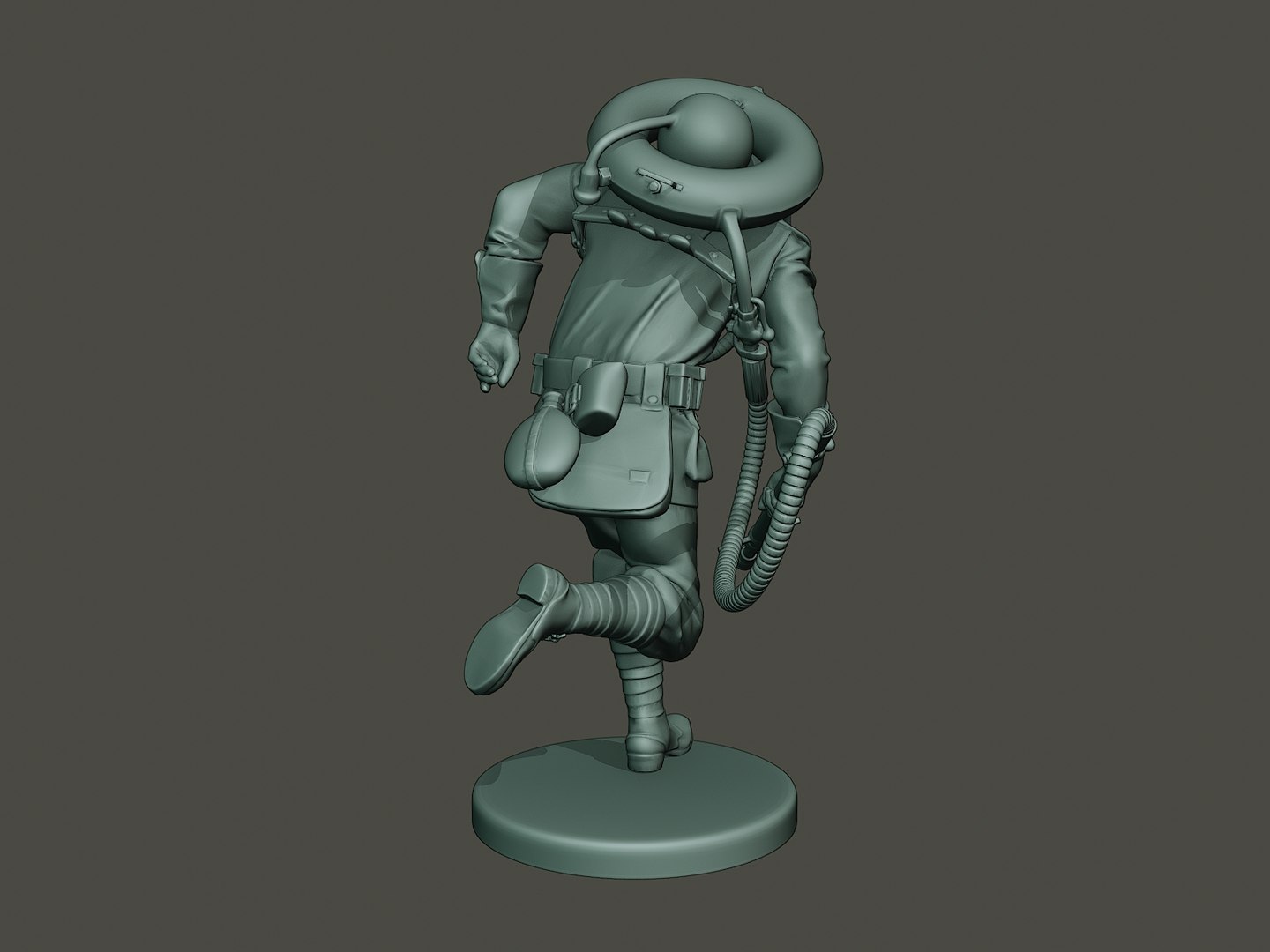 3D Model German Soldier Ww1 Run - TurboSquid 1542947