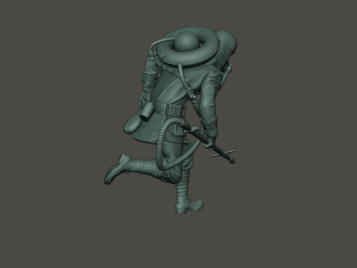 3D model german soldier ww1 run - TurboSquid 1542947
