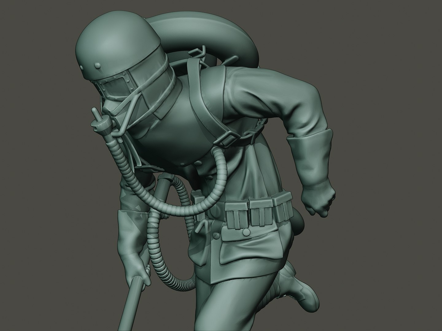 3D model german soldier ww1 run - TurboSquid 1542947