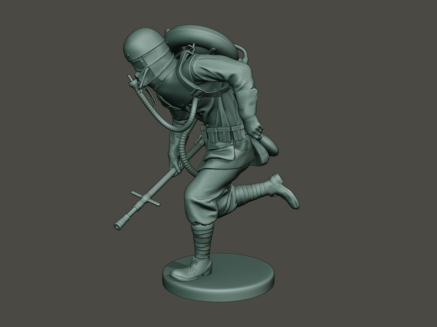 3D Model German Soldier Ww1 Run - TurboSquid 1542947