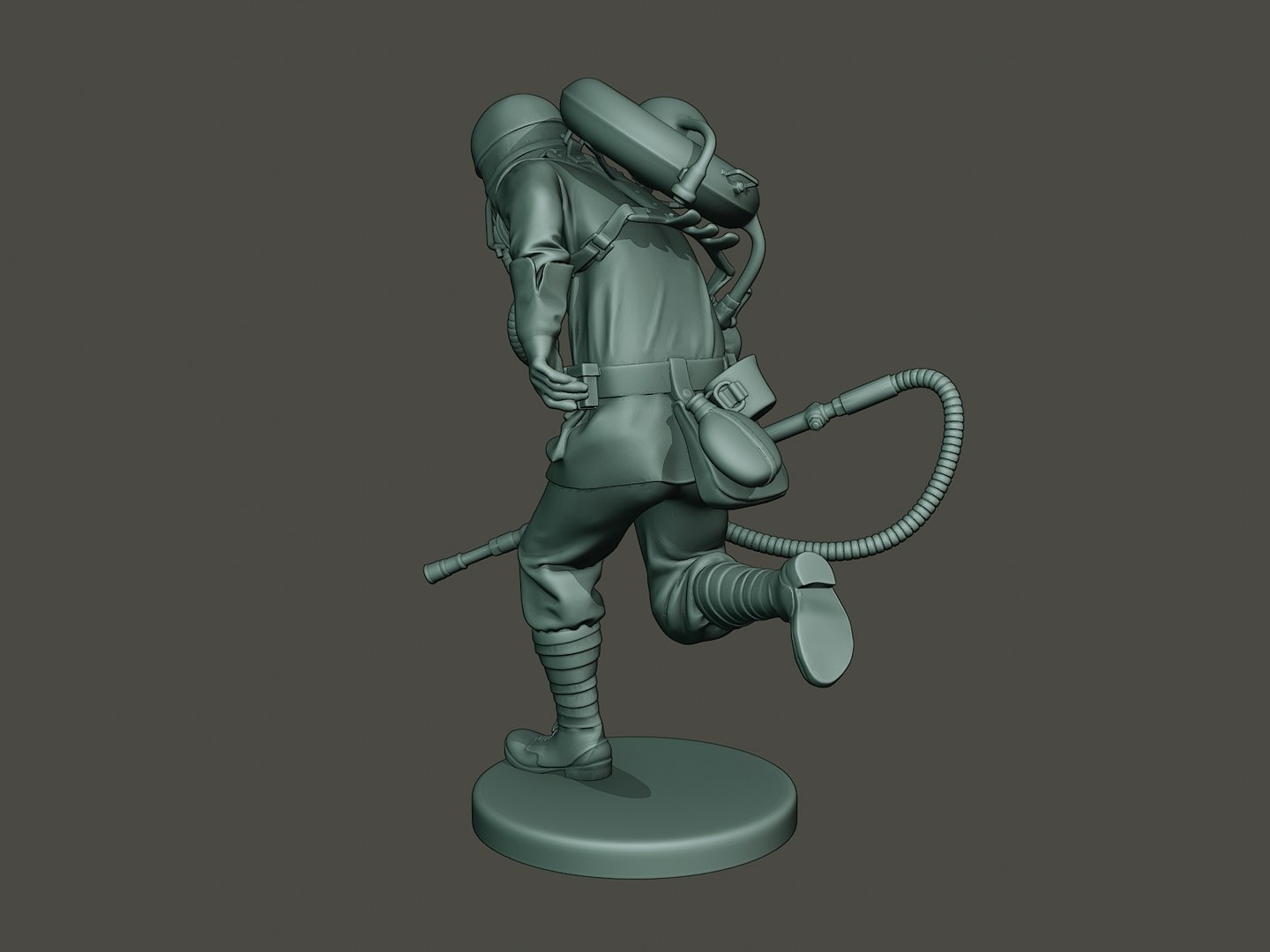 3D Model German Soldier Ww1 Run - TurboSquid 1542947