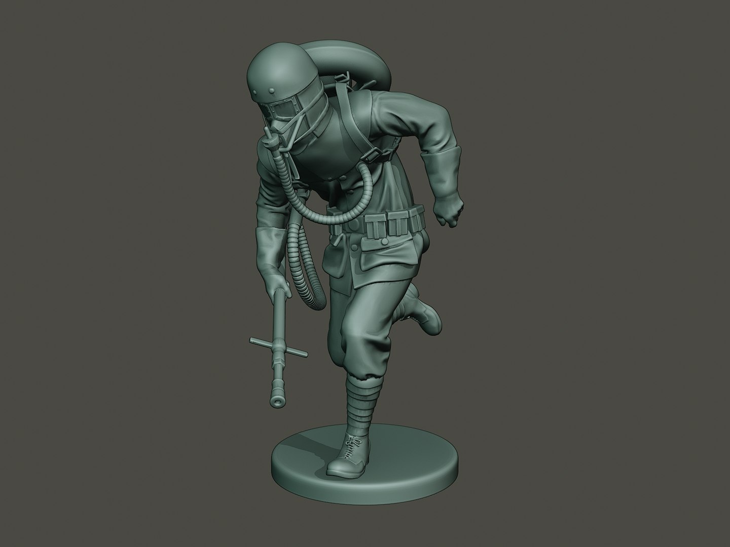 3D Model German Soldier Ww1 Run - TurboSquid 1542947