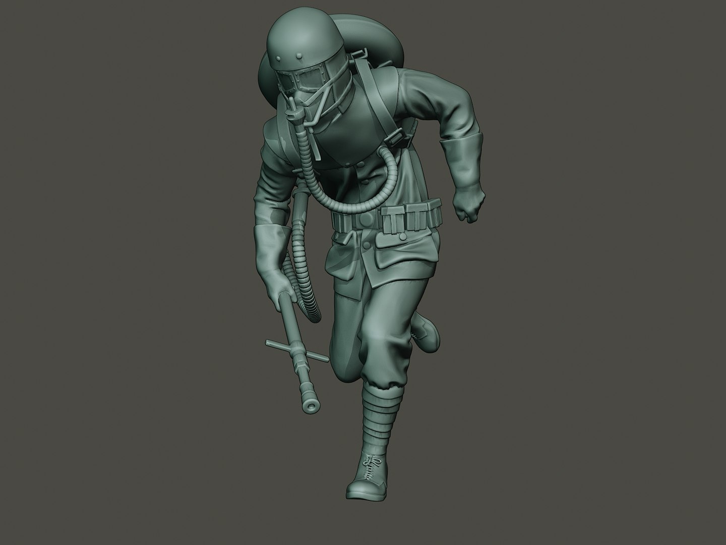 3D model german soldier ww1 run - TurboSquid 1542947